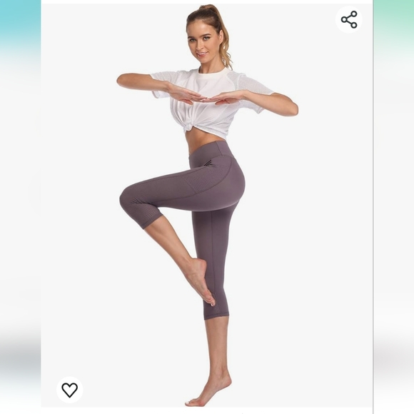 ray pose | Pants & Jumpsuits | Nwt Ray Pose Mauve Yoga Workout Capri ...